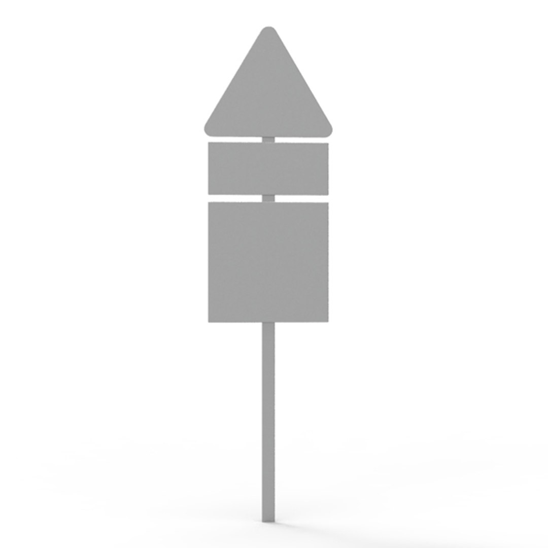 3d model street sign