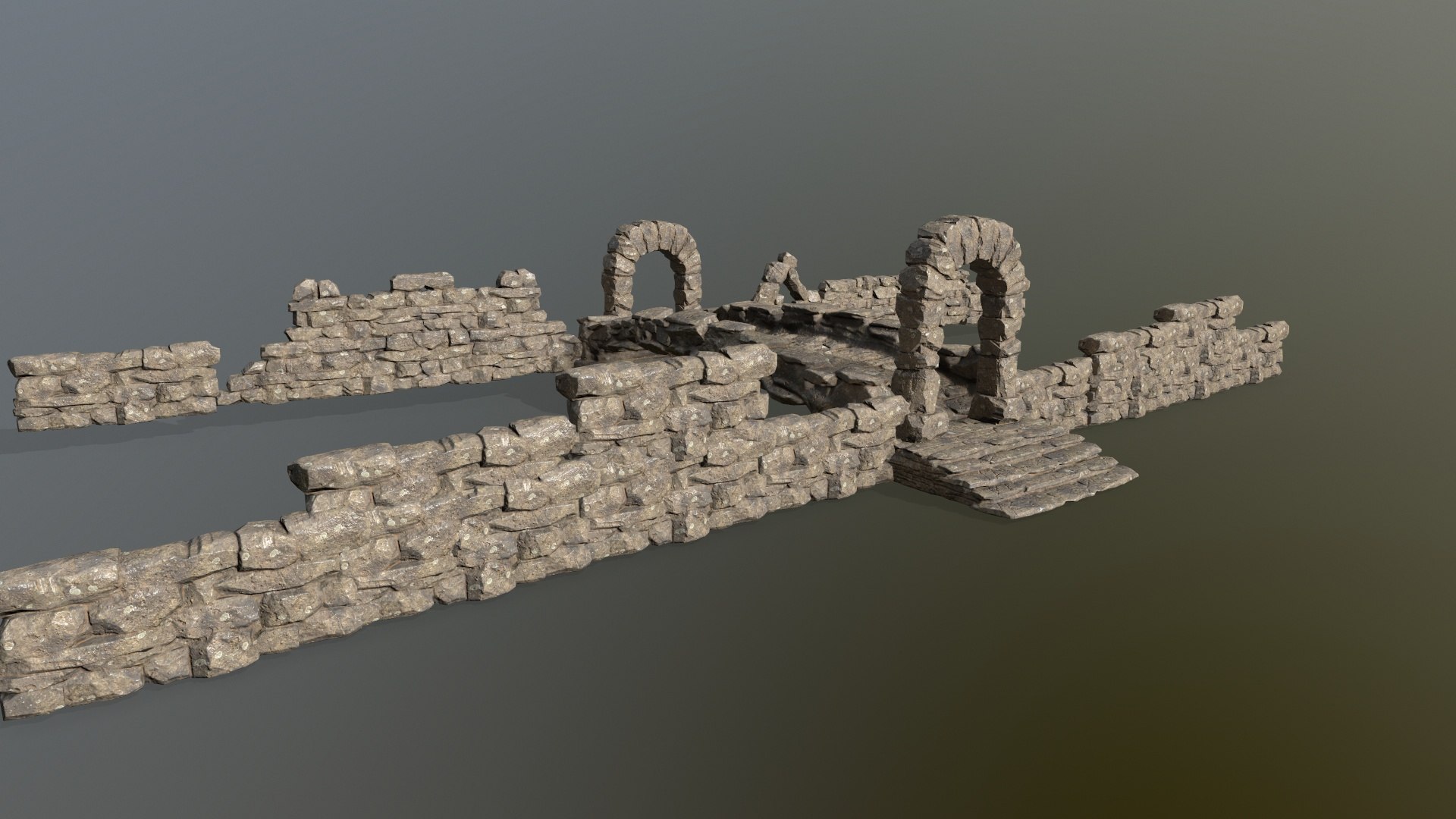 Wall Door Bridge 3D Model - TurboSquid 1327655