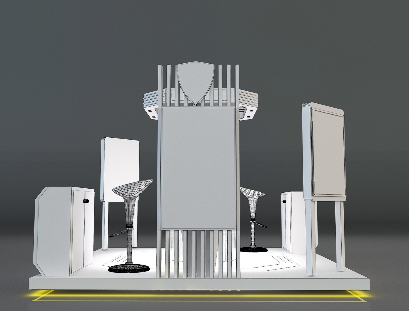 3D Booth Exhibition Stand A665b - TurboSquid 2290954