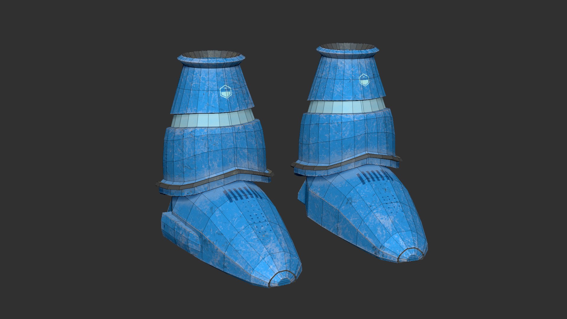 3D sci-fi boots 02 - model - TurboSquid 1707622