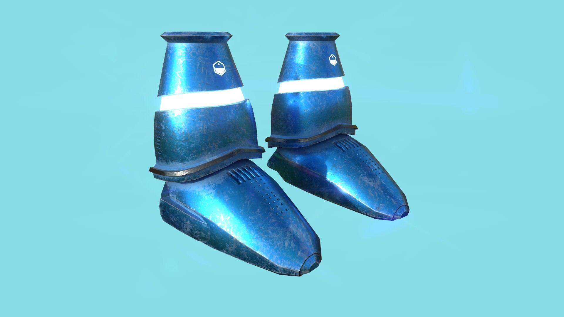 3D sci-fi boots 02 - model - TurboSquid 1707622