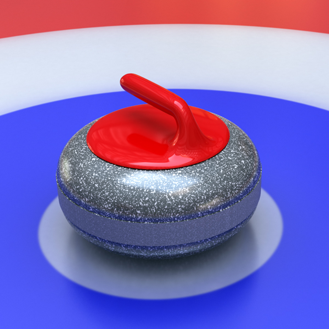 3d model curling stone