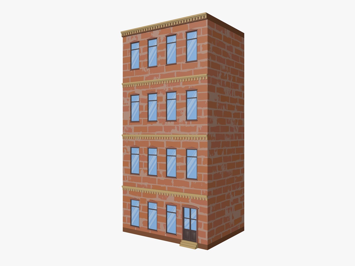 3D Cartoon Building 1 Low-poly Model - TurboSquid 2252196