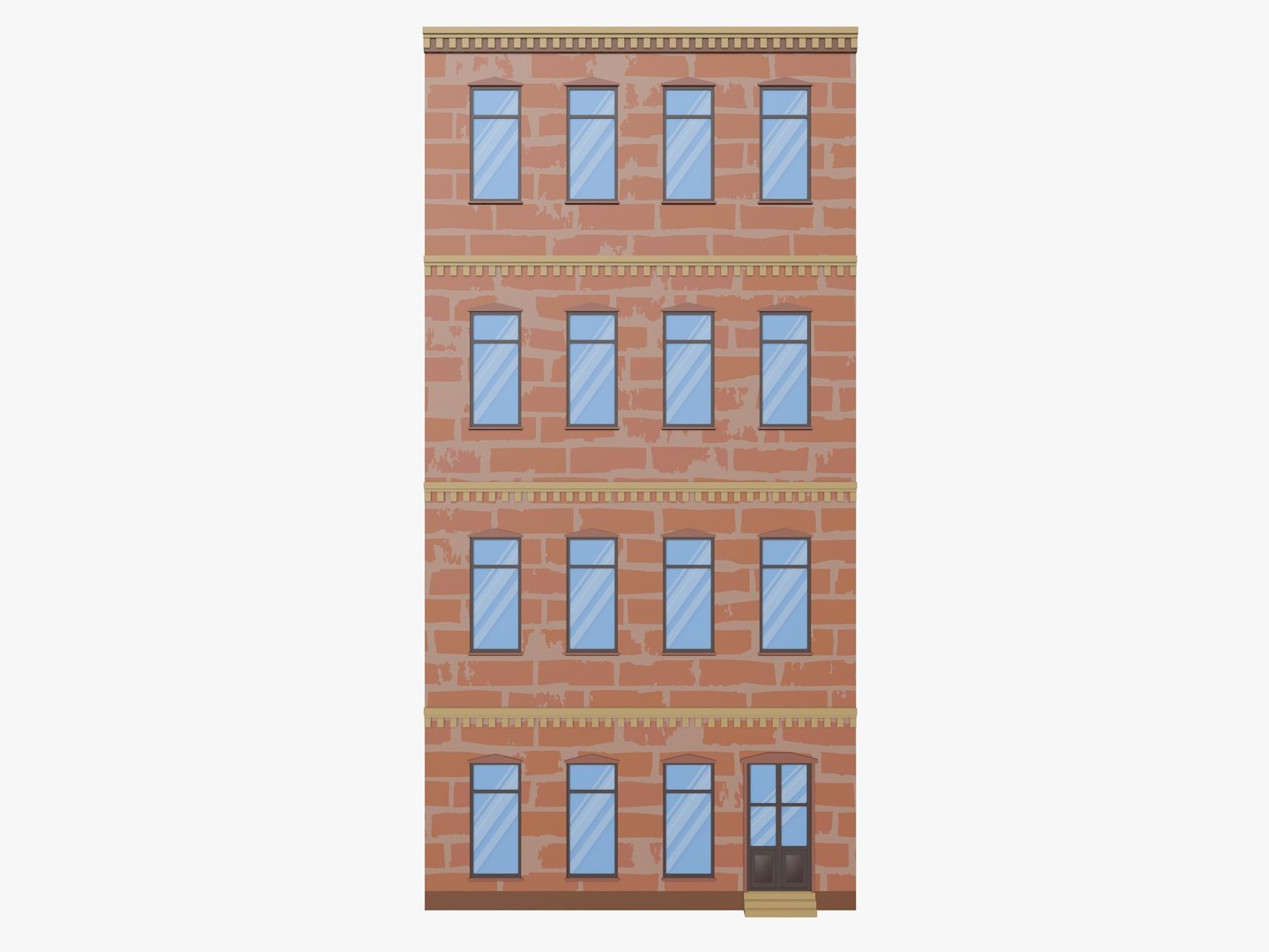 3D Cartoon Building 1 Low-poly Model - TurboSquid 2252196