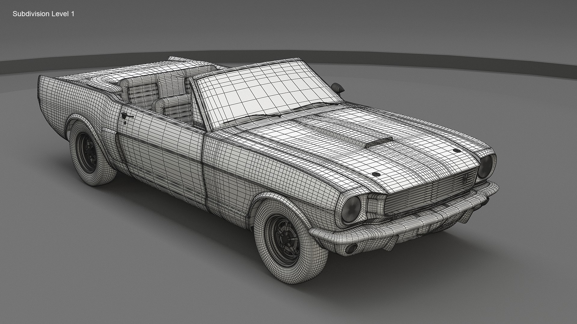 3D Shelby GT350 1966 Convertible - TurboSquid 2087009