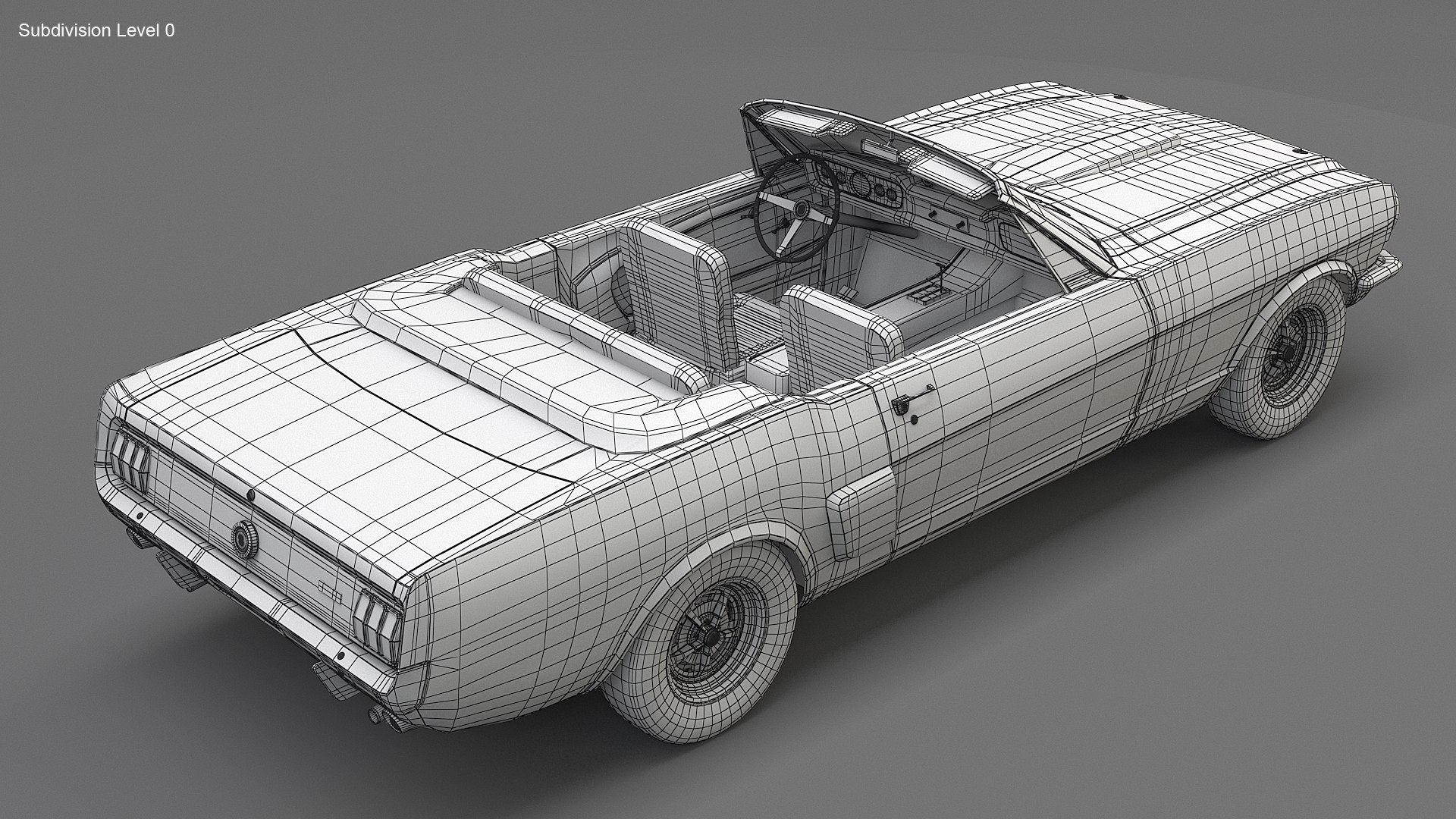 3D Shelby GT350 1966 Convertible - TurboSquid 2087009