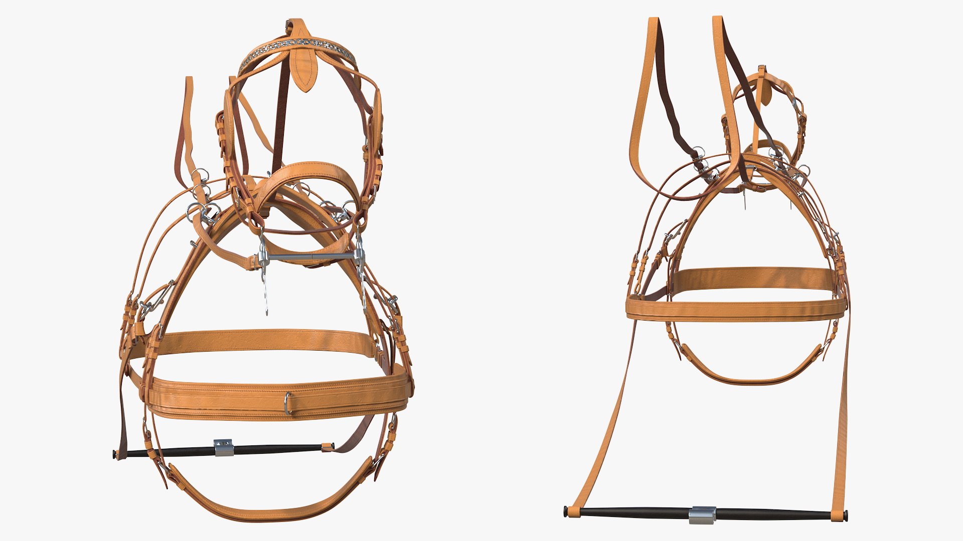 Leather Single Driving Harness 3D Model - TurboSquid 1581063