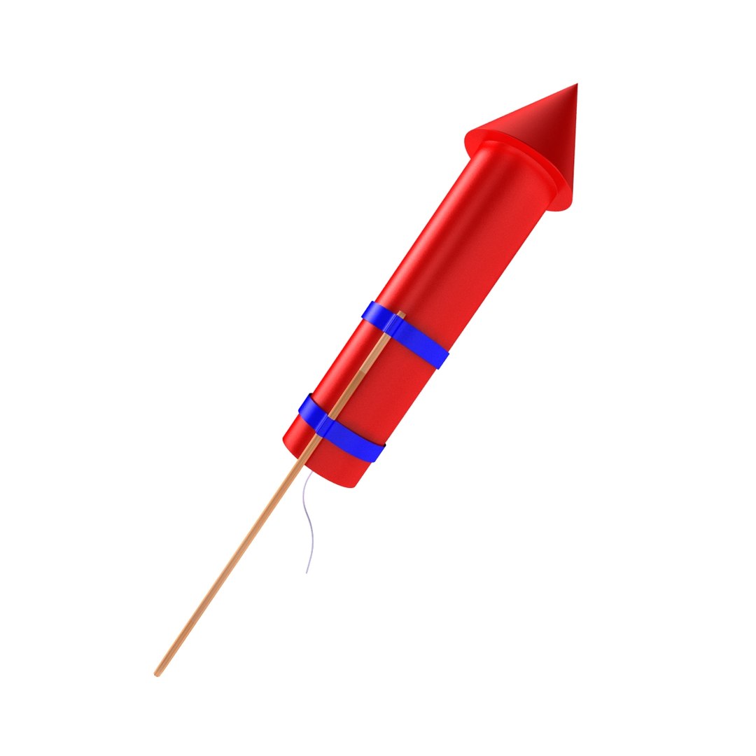 Firework Rocket 3D Model - TurboSquid 2125948