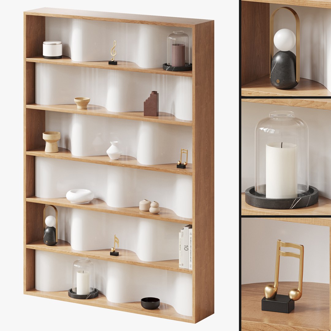 3D Decorative Shelf 001 Model - TurboSquid 2322483