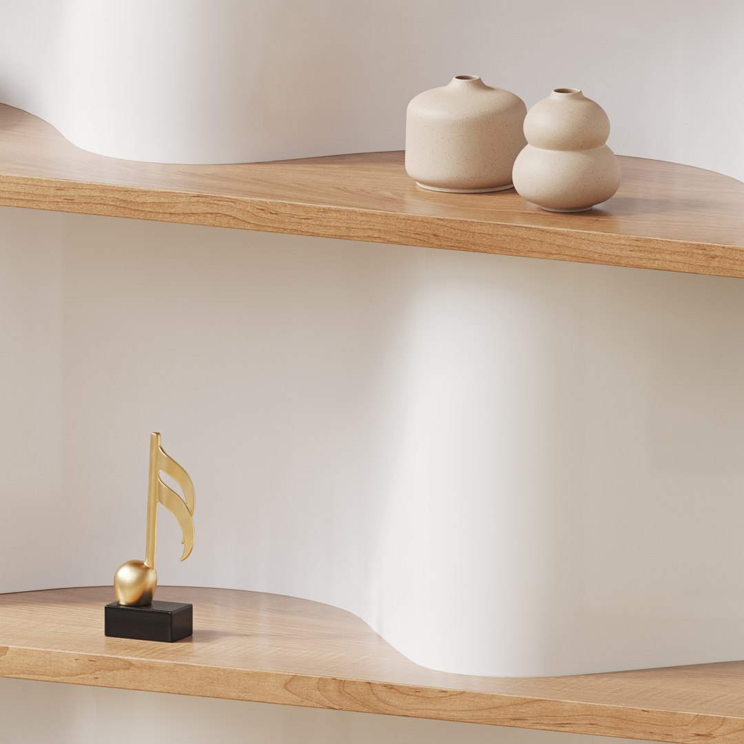 3D Decorative Shelf 001 Model - TurboSquid 2322483
