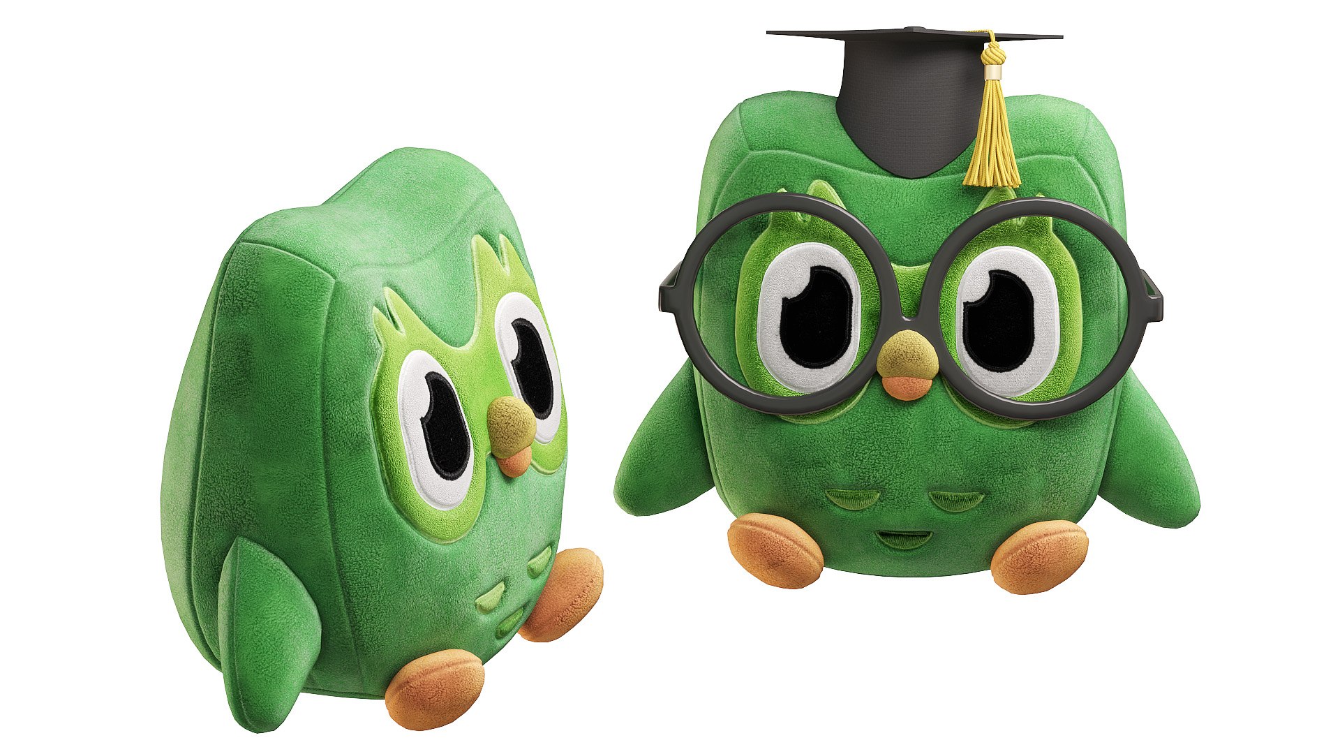 Duolingo Plush Set 3D - TurboSquid 2123288