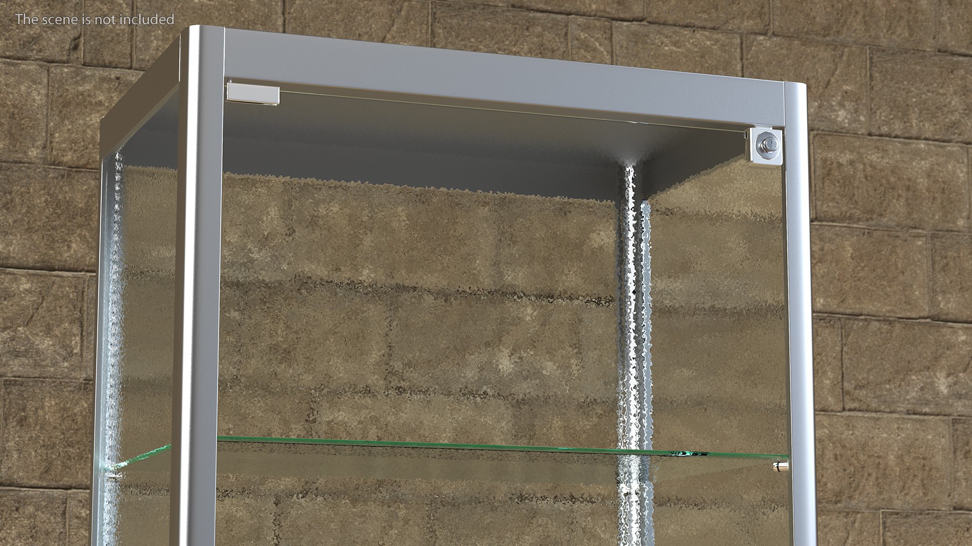 3D Glass Display Case Wide Silver - TurboSquid 1835878