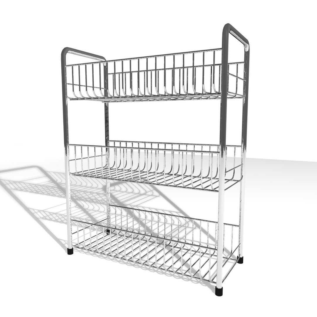 chrome food stand 3d model
