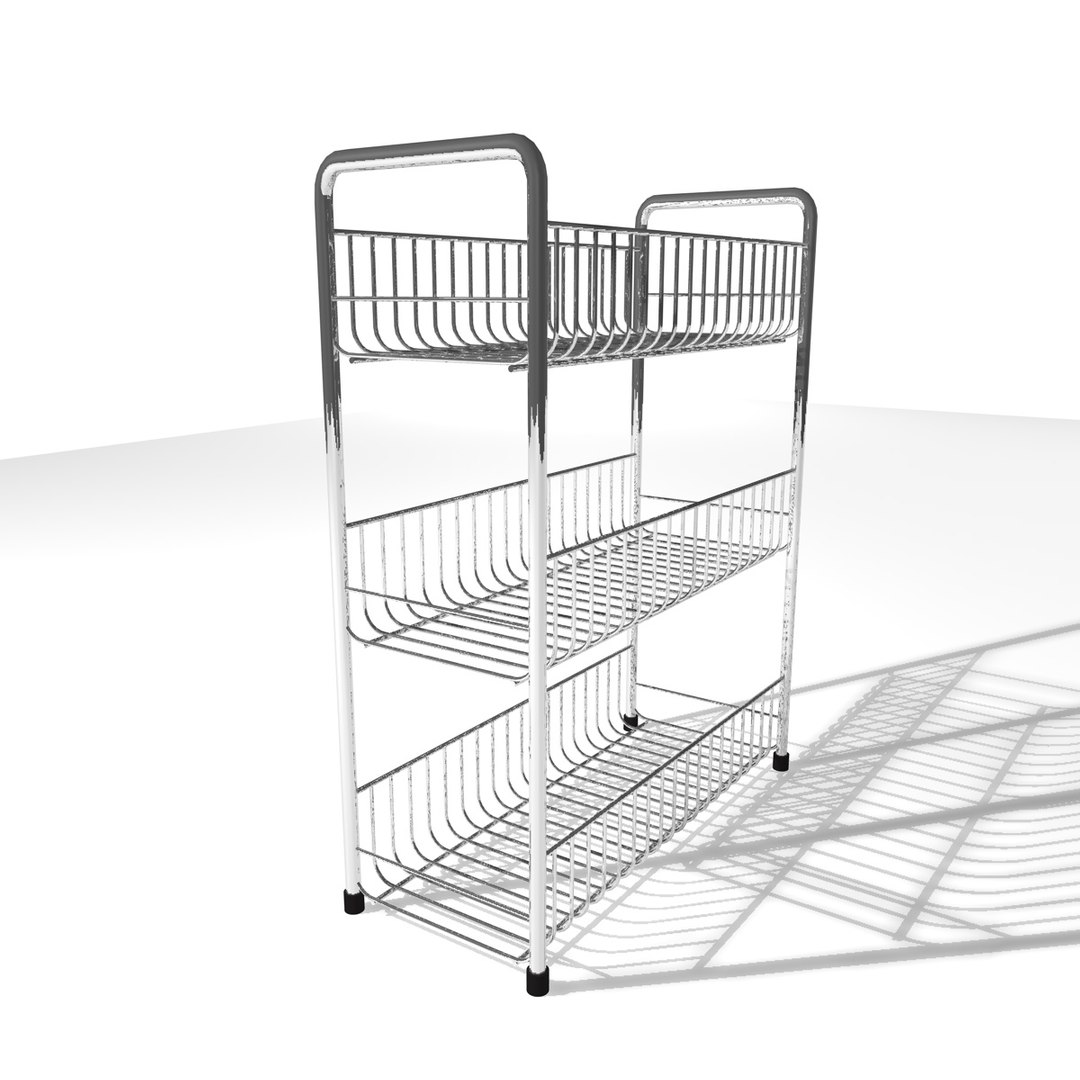 chrome food stand 3d model