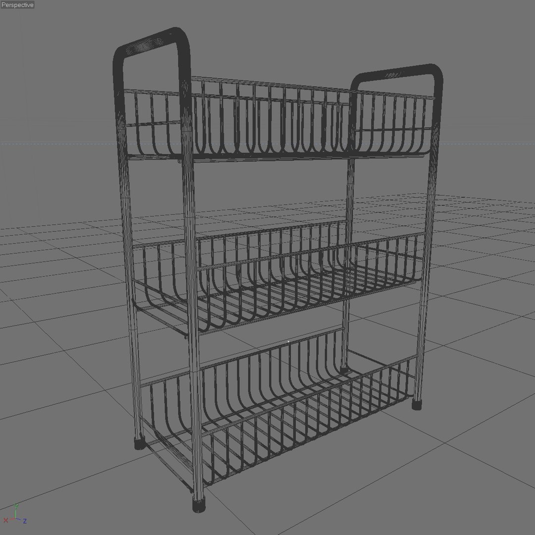 chrome food stand 3d model