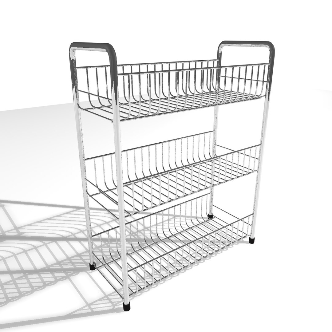 chrome food stand 3d model