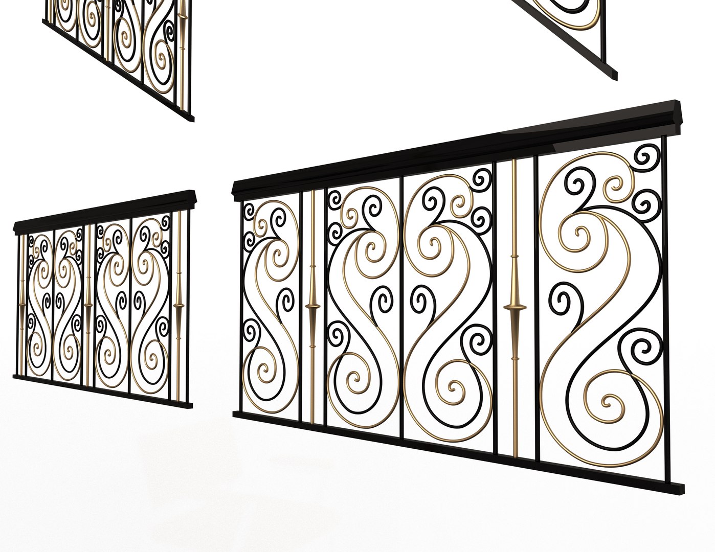 3D Railing Balcony and Footbridge Collection - TurboSquid 1866864