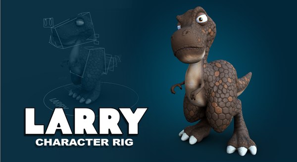 larry rigged cartoon 3d ma