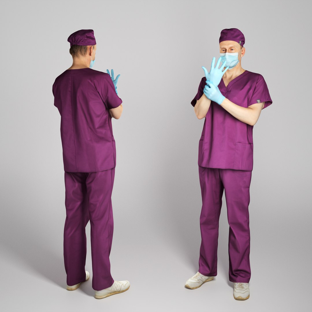 Scanned man surgeon character 3D - TurboSquid 1615756