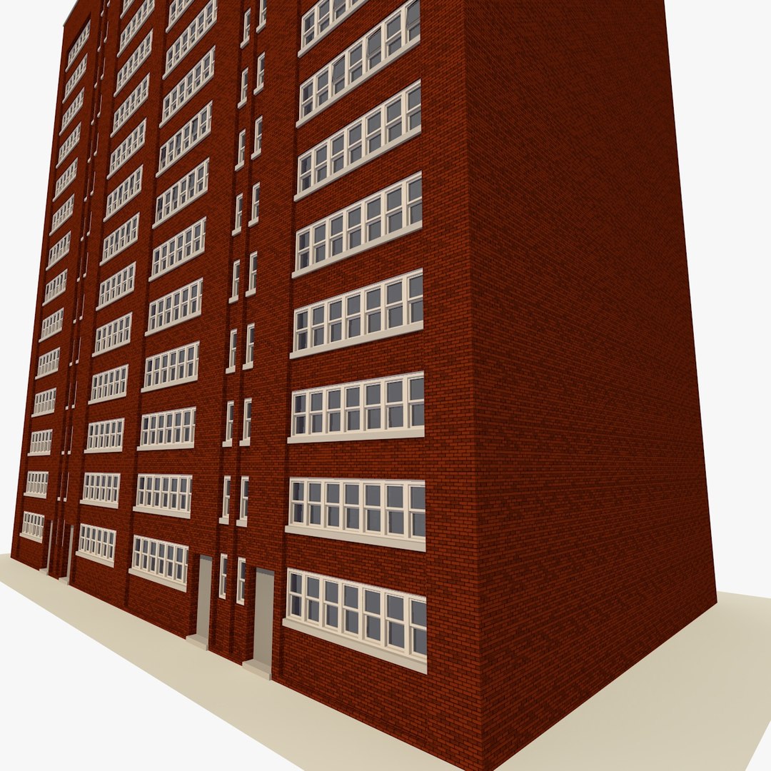 3d Model Of Skyscraper Apartments Offices