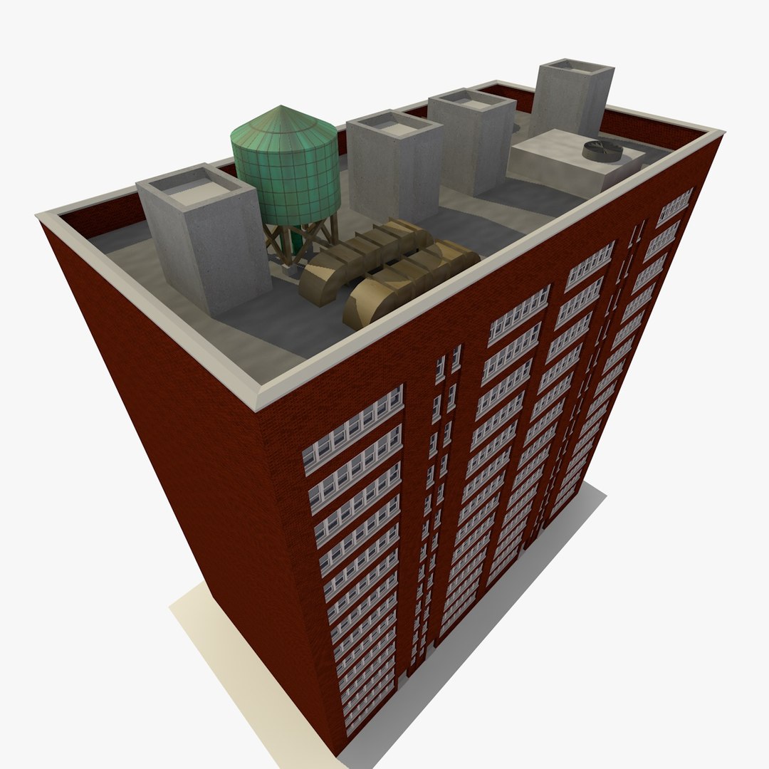 3d Model Of Skyscraper Apartments Offices