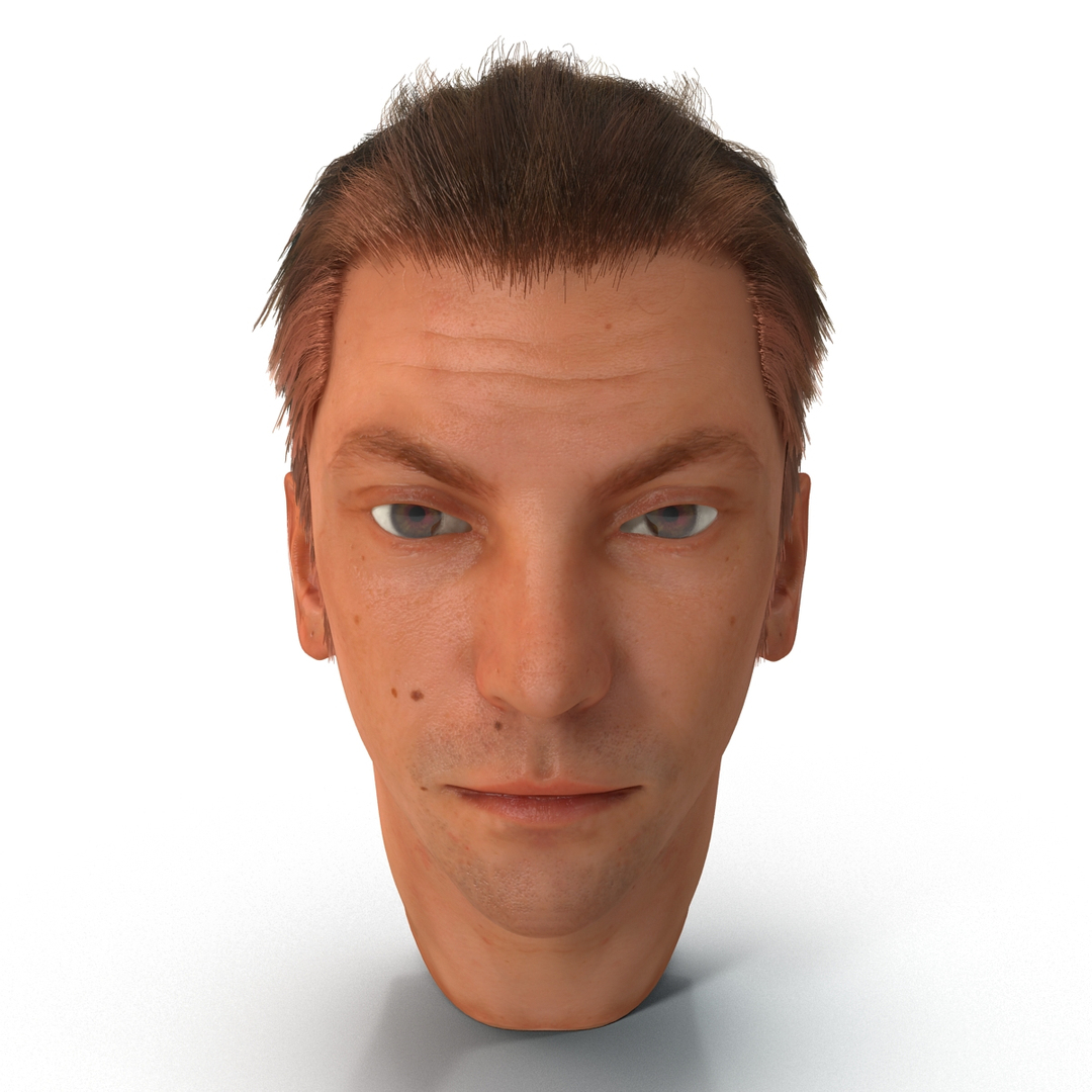 3d Male Head 18 Version