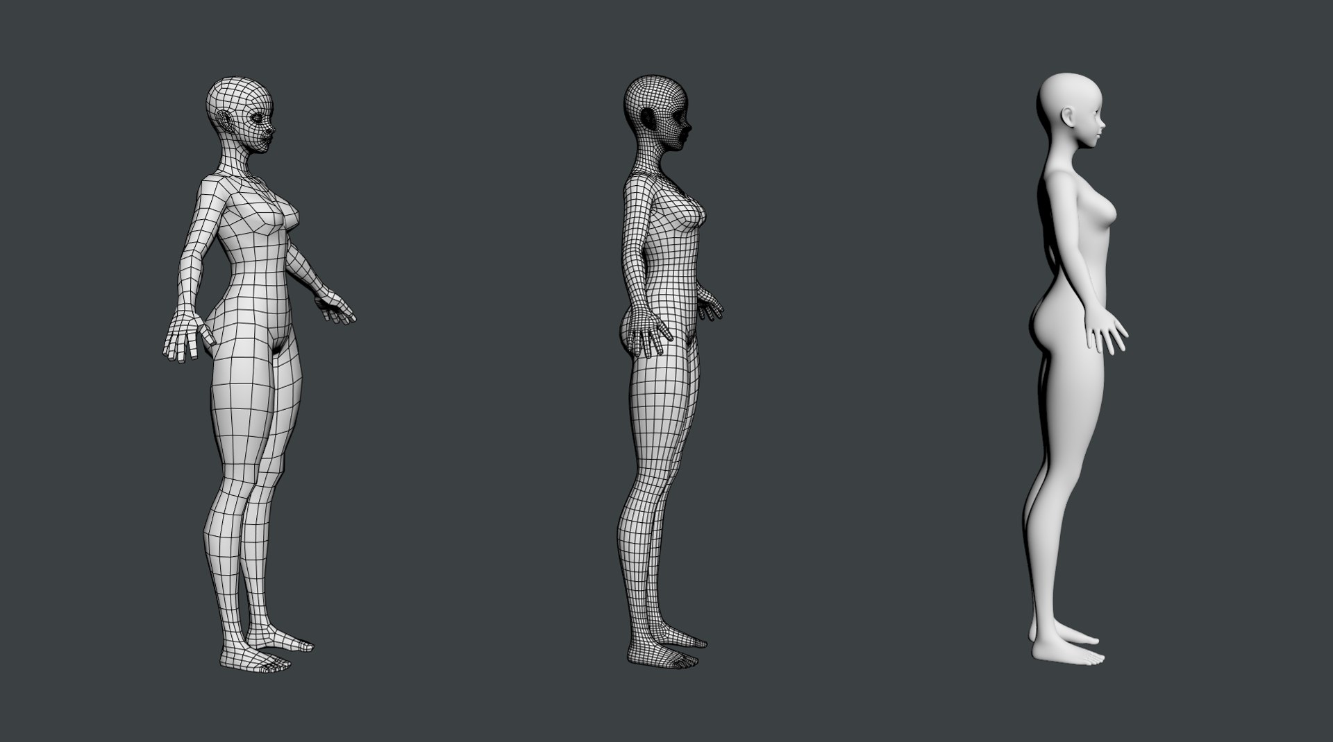 Stylized Female 02 Fine Shape Mesh 3D - TurboSquid 2099585