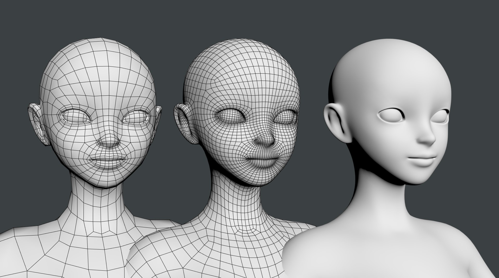 Stylized Female 02 Fine Shape Mesh 3D - TurboSquid 2099585