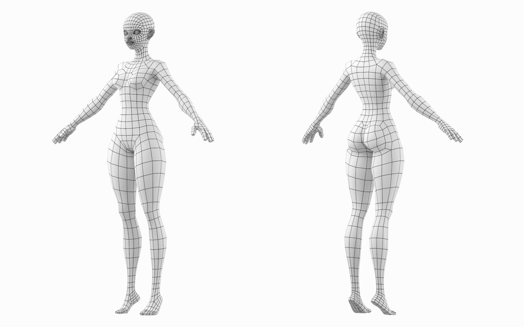 Stylized Female 02 Fine Shape Mesh 3D - TurboSquid 2099585