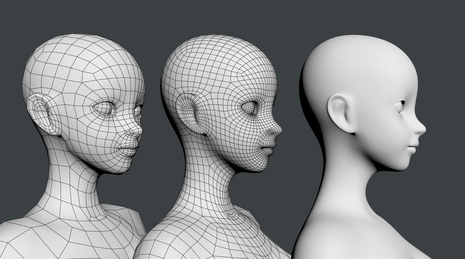 Stylized Female 02 Fine Shape Mesh 3D - TurboSquid 2099585