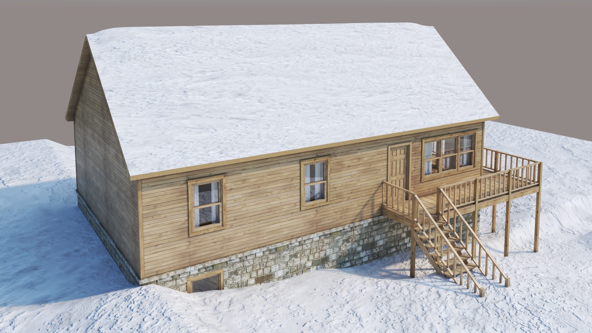 3D Chalet House - TurboSquid 2213415