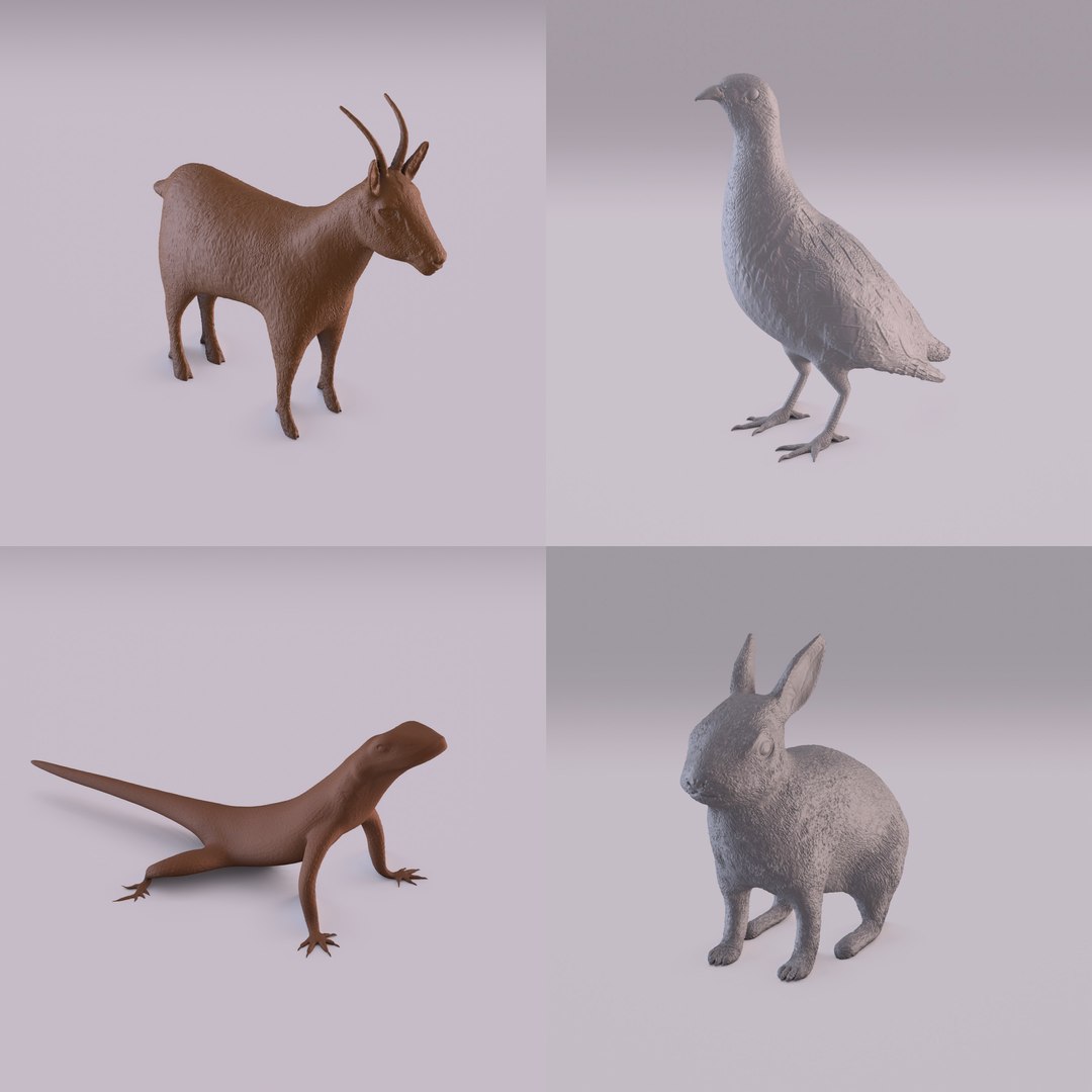 3D Wild Animals Bundle - TurboSquid 1745372
