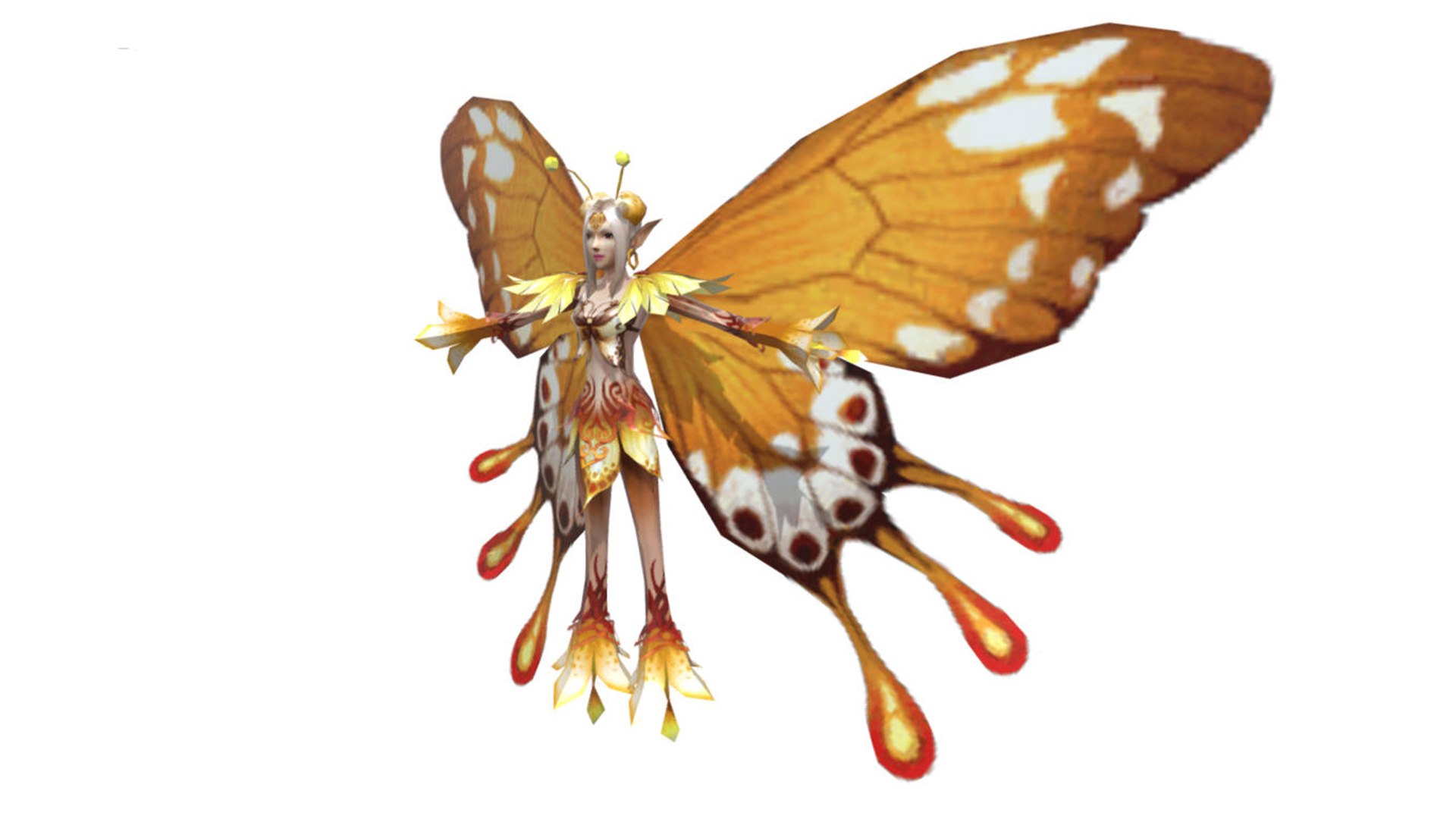 Butterfly yellow fairy 3D model - TurboSquid 2102746