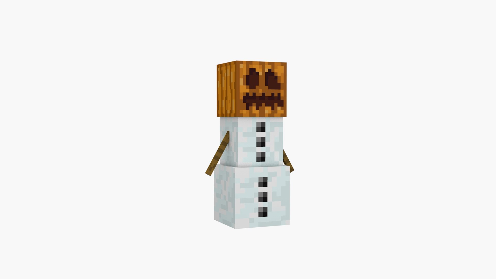 modelo 3d Snowman Minecraft - TurboSquid 2021014