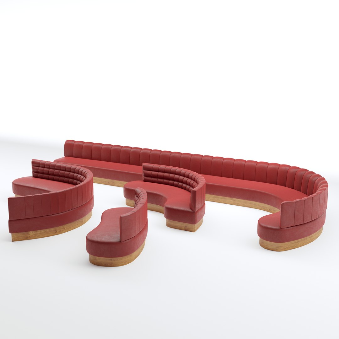 Various Banquette Seating 3D Model - TurboSquid 1944227