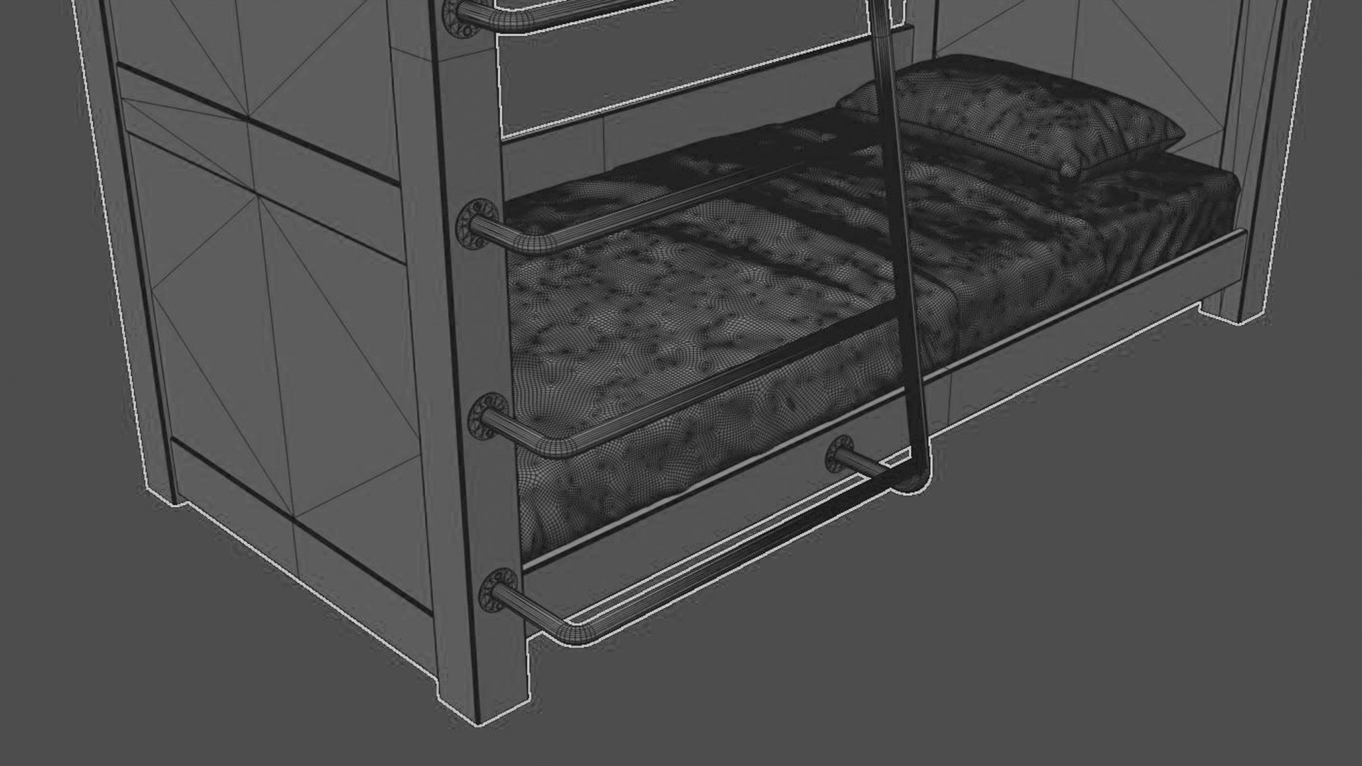 Bunk Bed For Hostel 3D Model - TurboSquid 1995004
