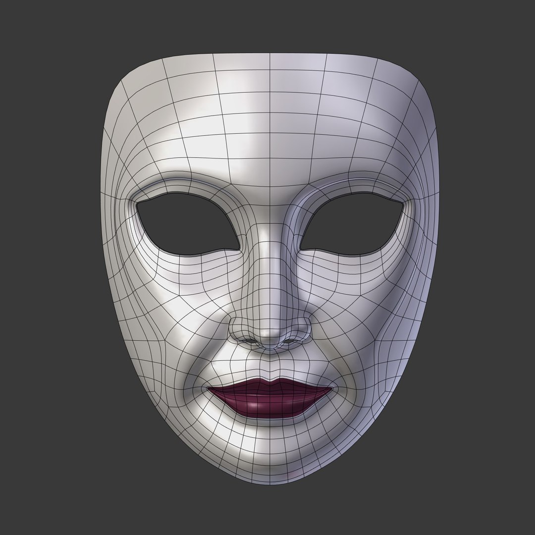 3D Woman Mask - TurboSquid 1547466