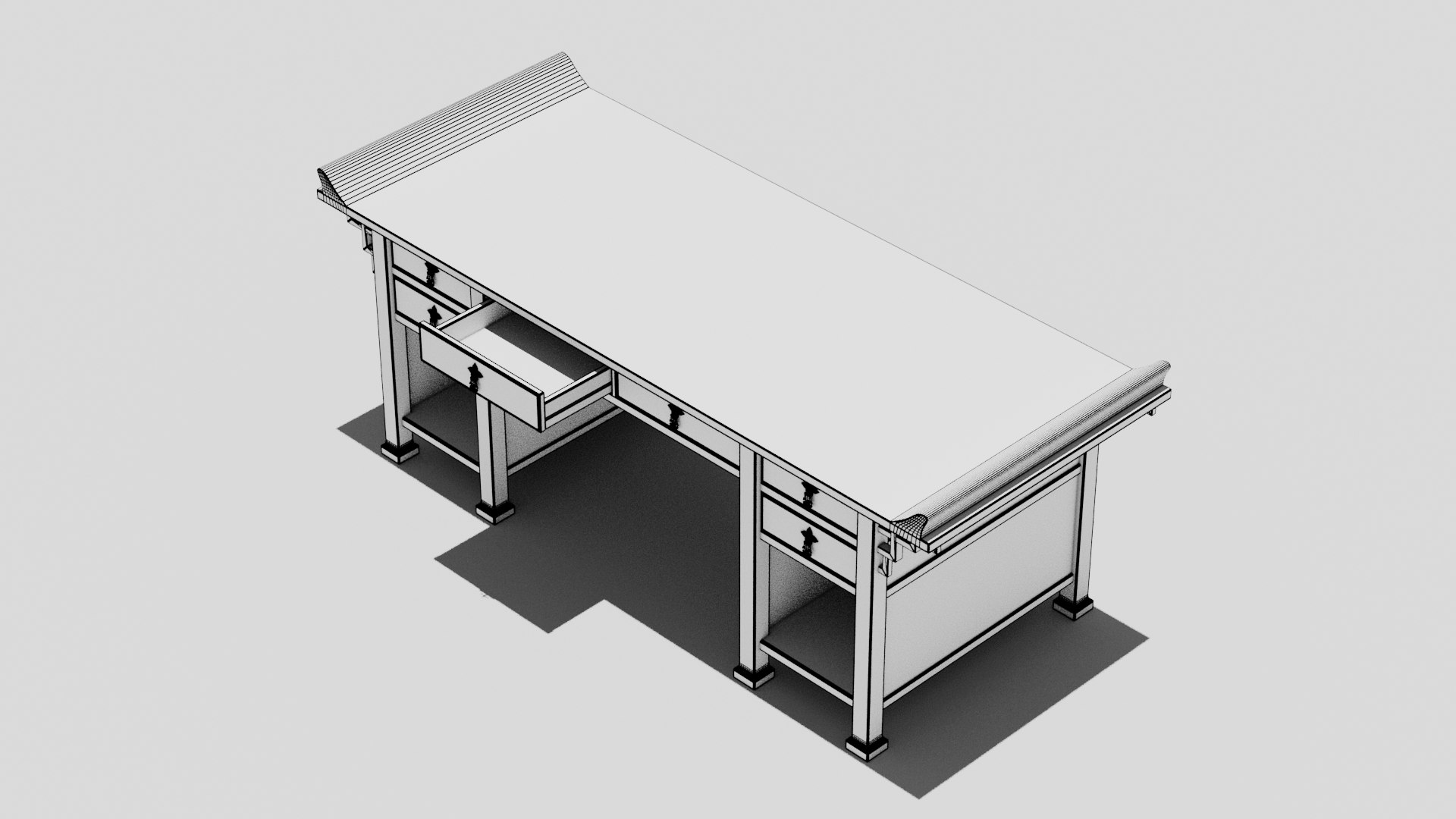 3D Chinese Trade Furniture Kit - 00 Desk - TurboSquid 2021261