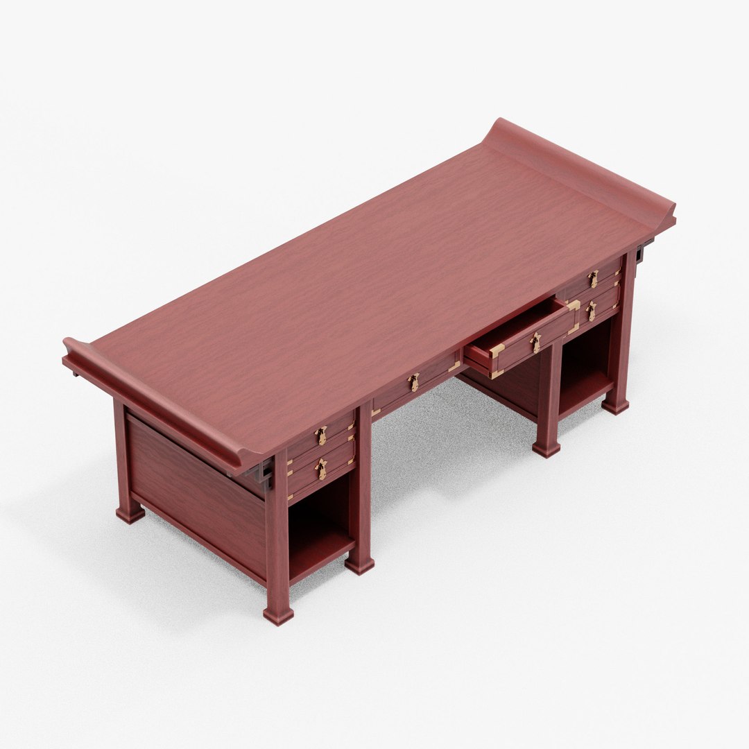 3D Chinese Trade Furniture Kit - 00 Desk - TurboSquid 2021261