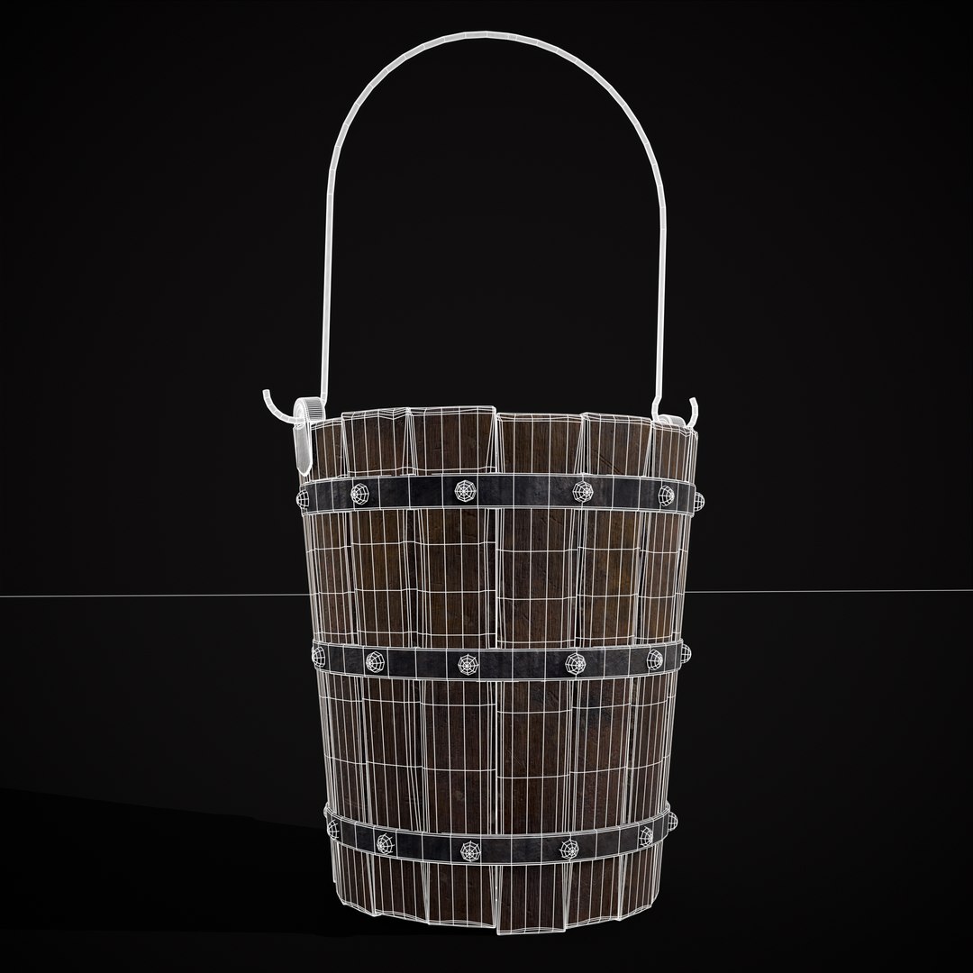 Reinforced Wooden Bucket 3D Model - TurboSquid 2052807