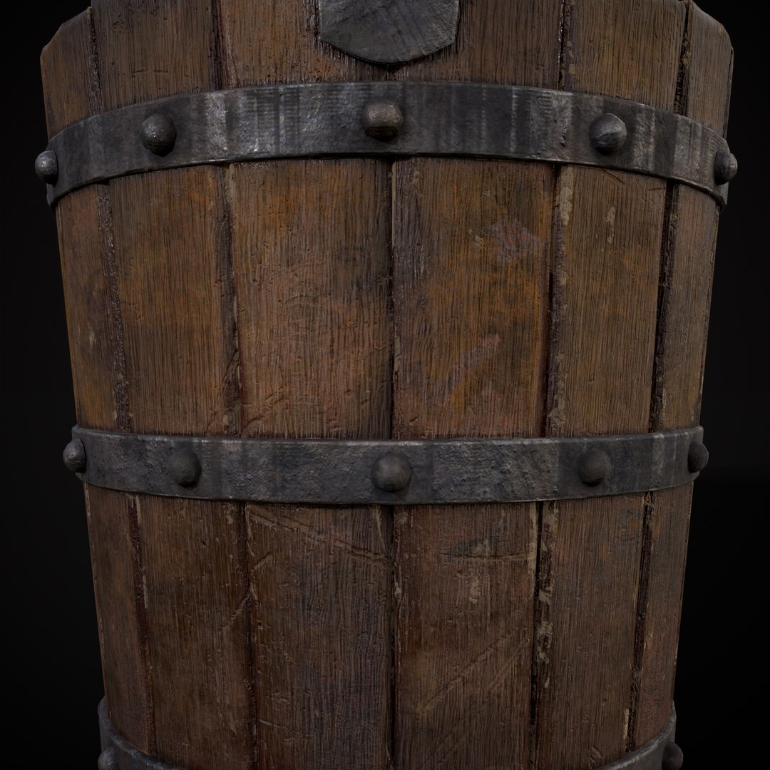 Reinforced Wooden Bucket 3D Model - TurboSquid 2052807