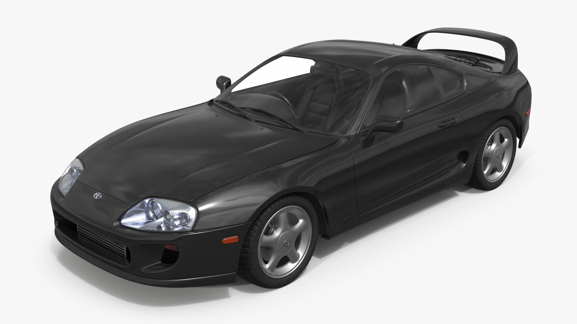 Fourth Generation Toyota Supra Black Simplified 3D Model - TurboSquid 2443192