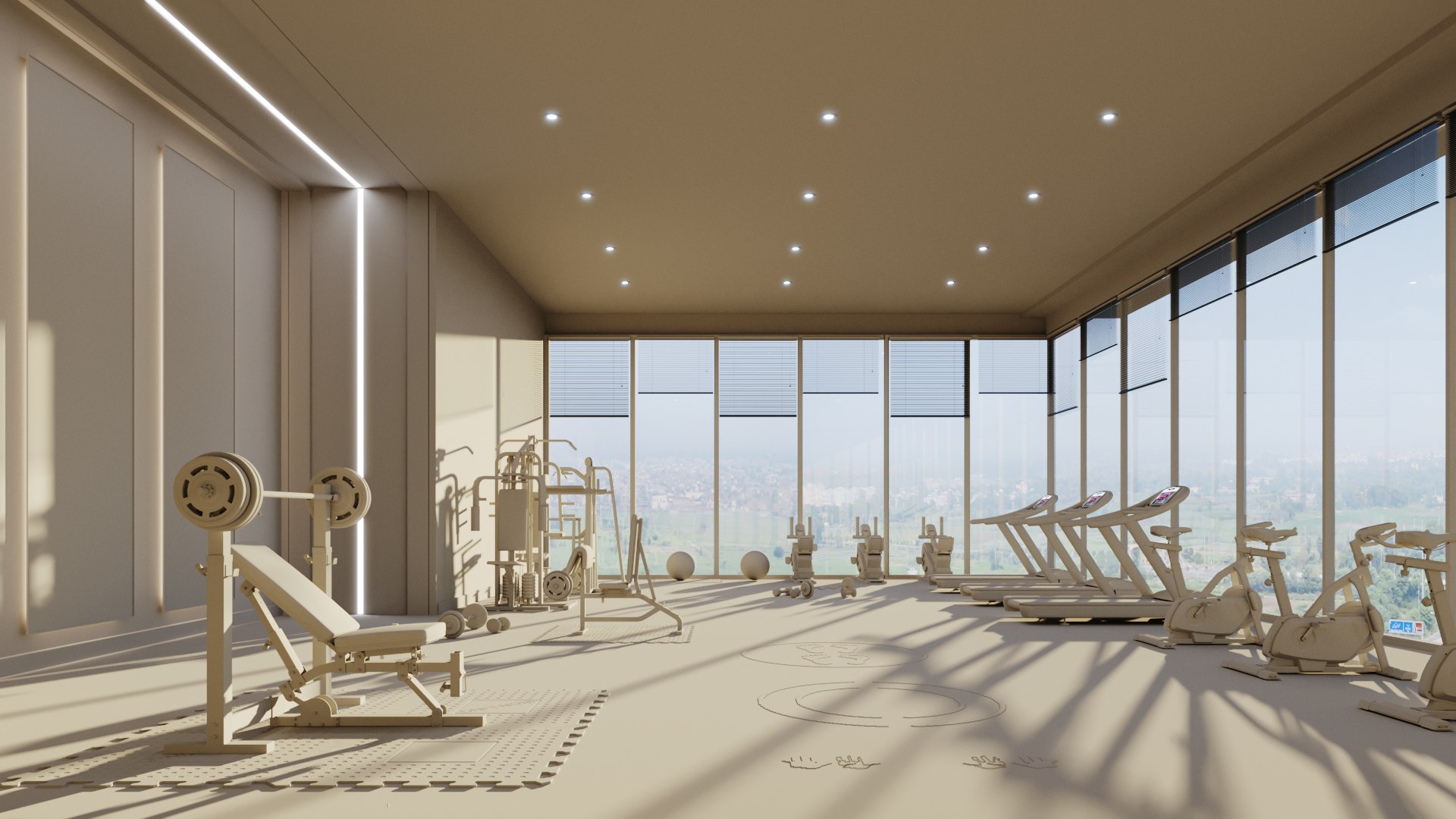 3D Gym - Exercise Room - TurboSquid 2092534