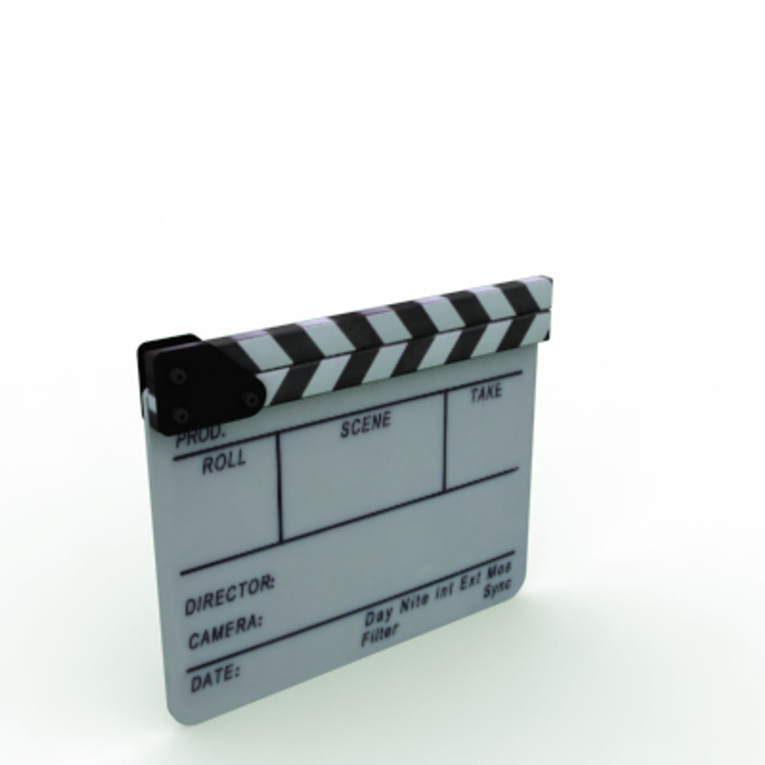3d Model Of Film Slate Clapboard