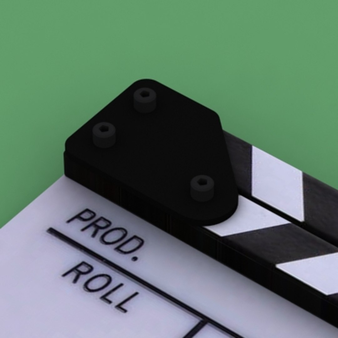 3d Model Of Film Slate Clapboard