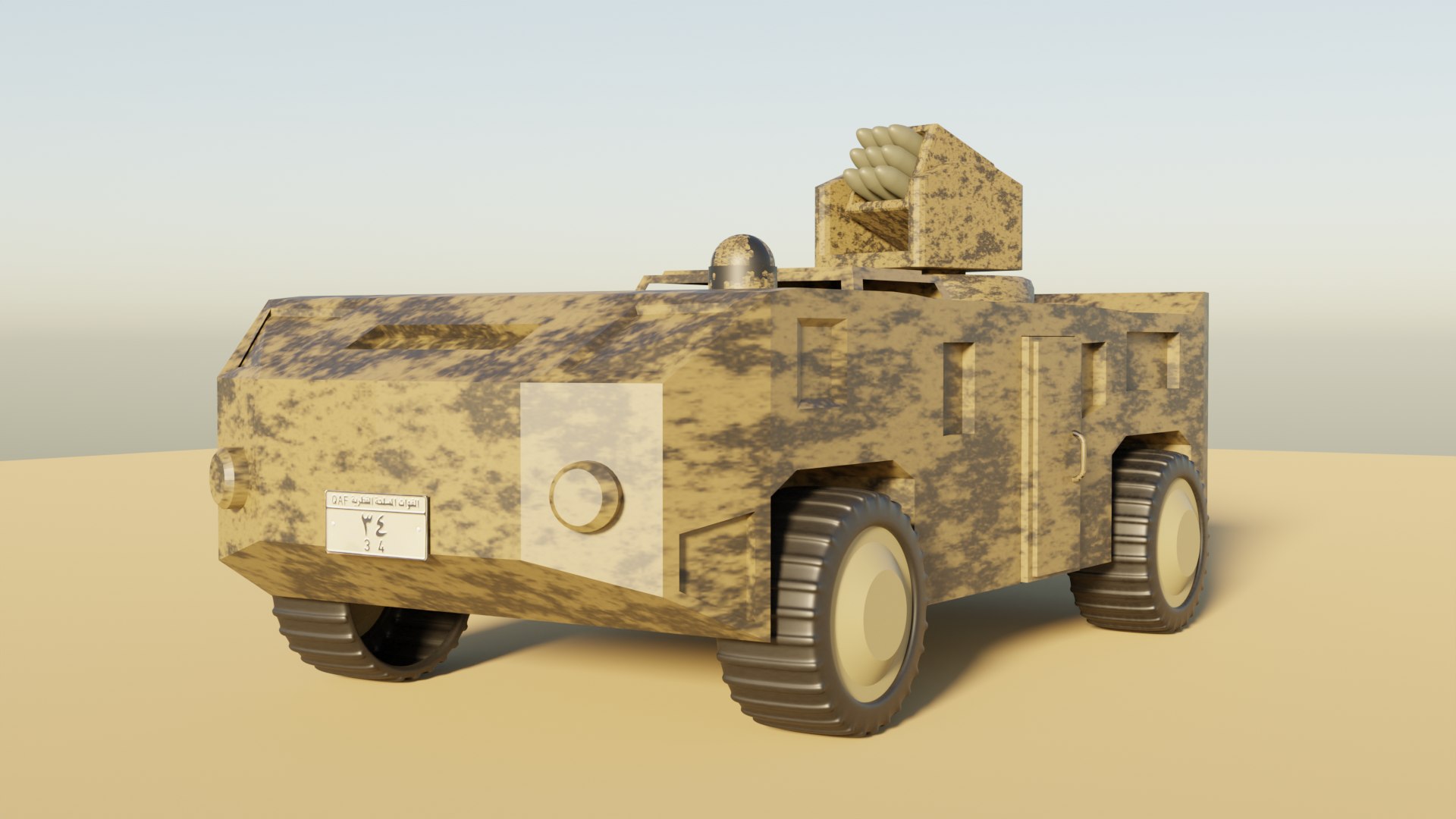 3D QatarArmyTank - TurboSquid 1968552