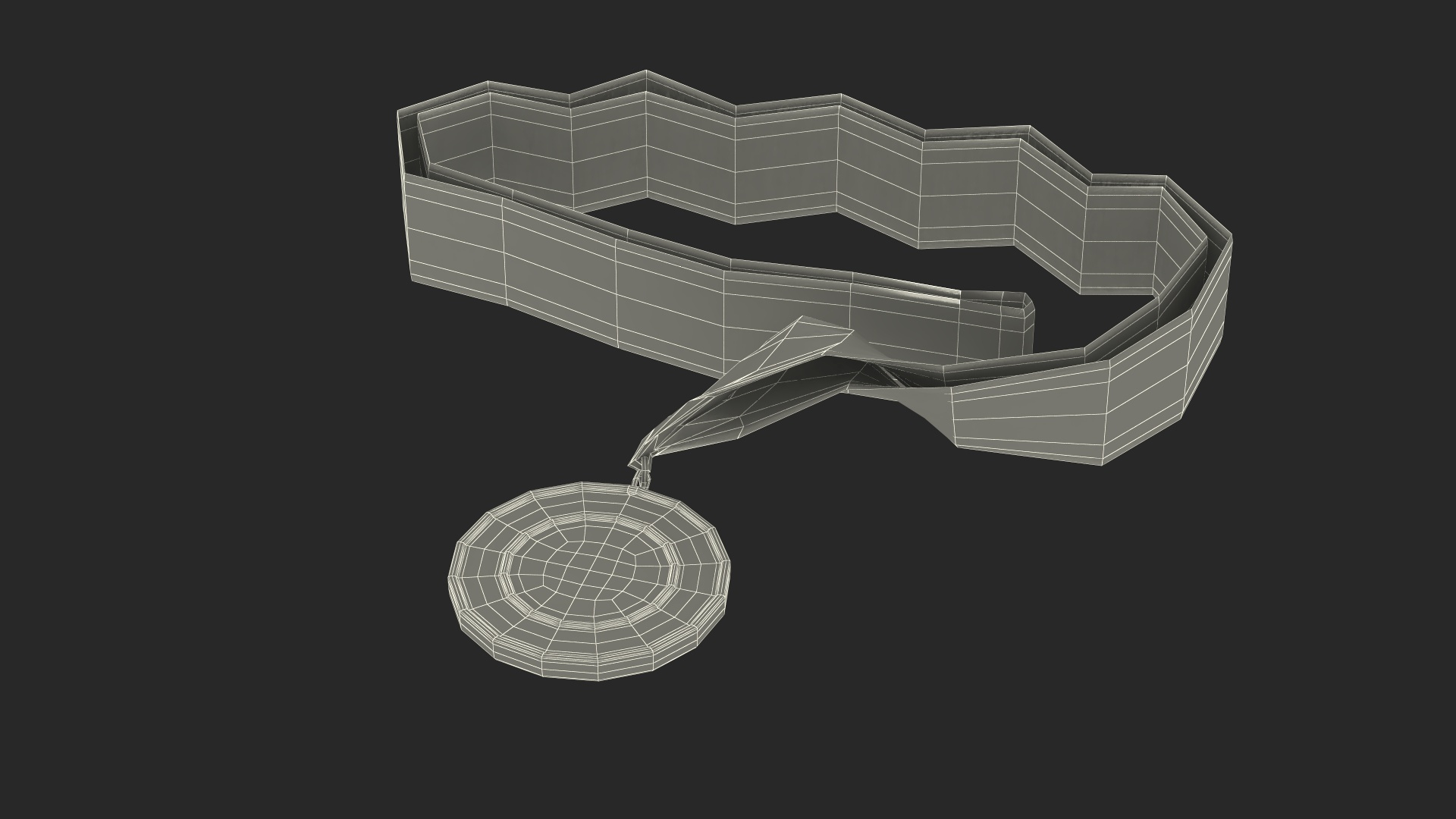 Gold Medal With Tricolor Ribbon 3D Model - TurboSquid 2197275