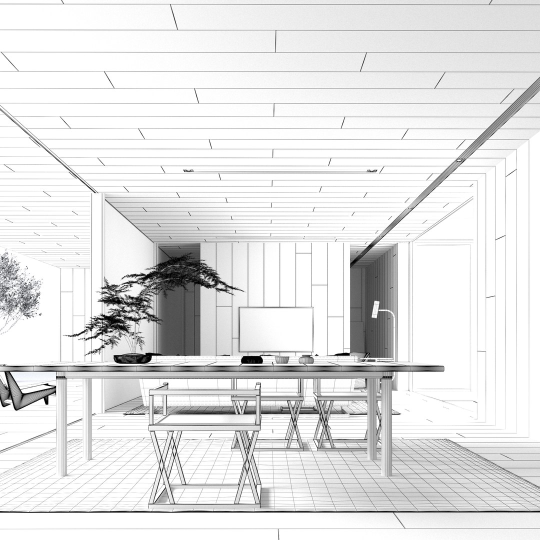 3D Modern Dining Room Model - TurboSquid 2348731