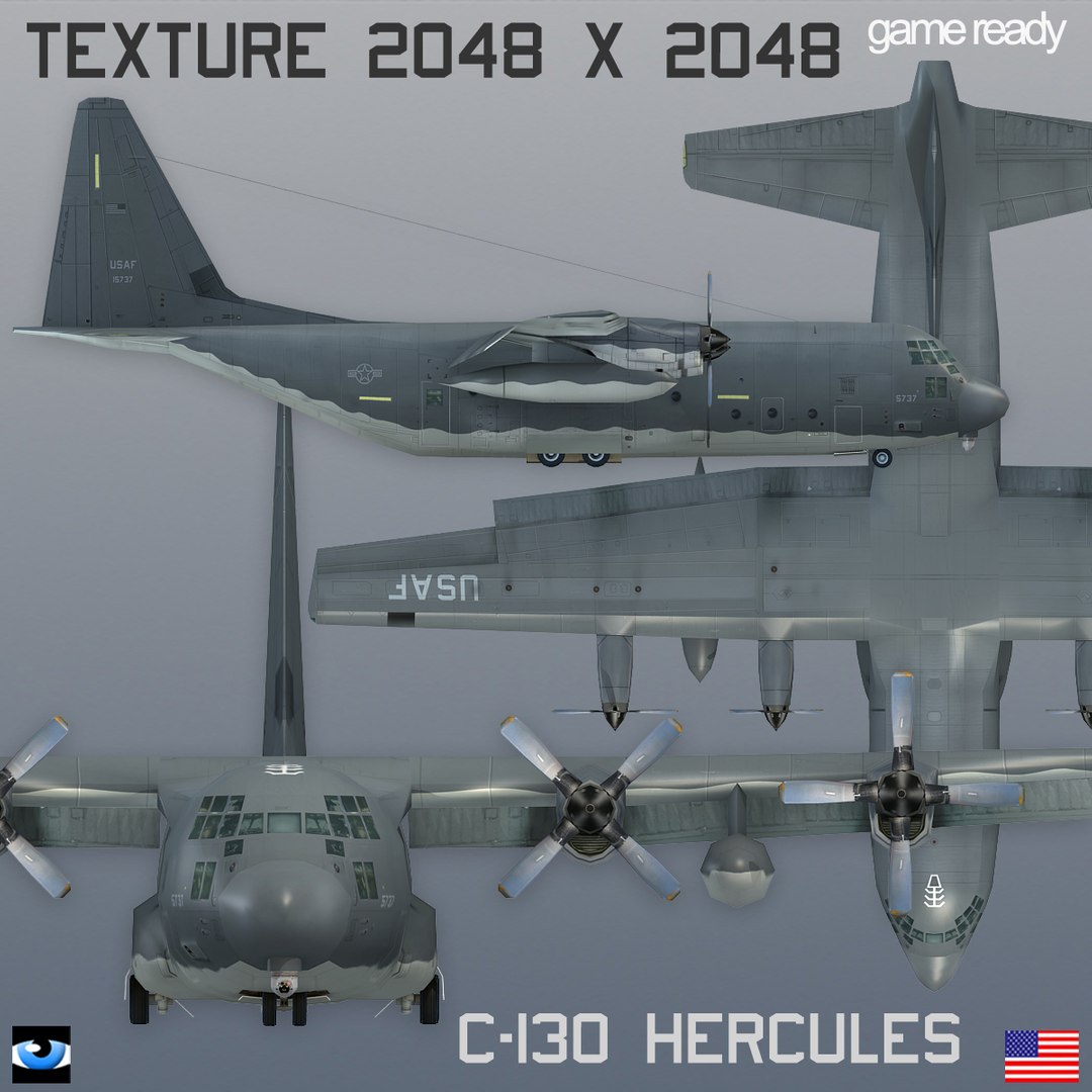 Dark Owl Recon Lockheed C-130 3d 3ds