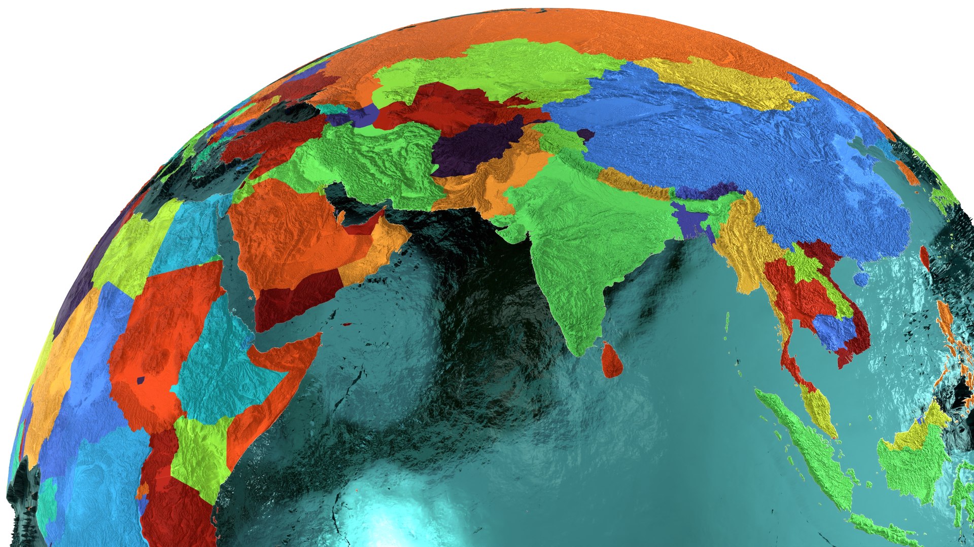 3D Earth Water 3D Globe Countries - TurboSquid 2347567